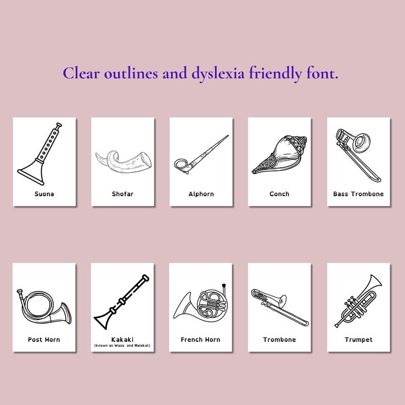 The Ultimate Brass Colouring in Bundle- 20 Instruments From the Brass ...