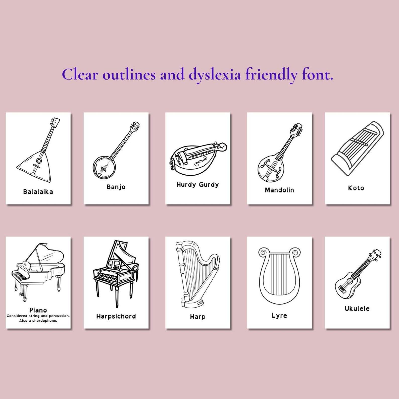 The Ultimate Strings Colouring in Bundle- 20 Instruments From the ...