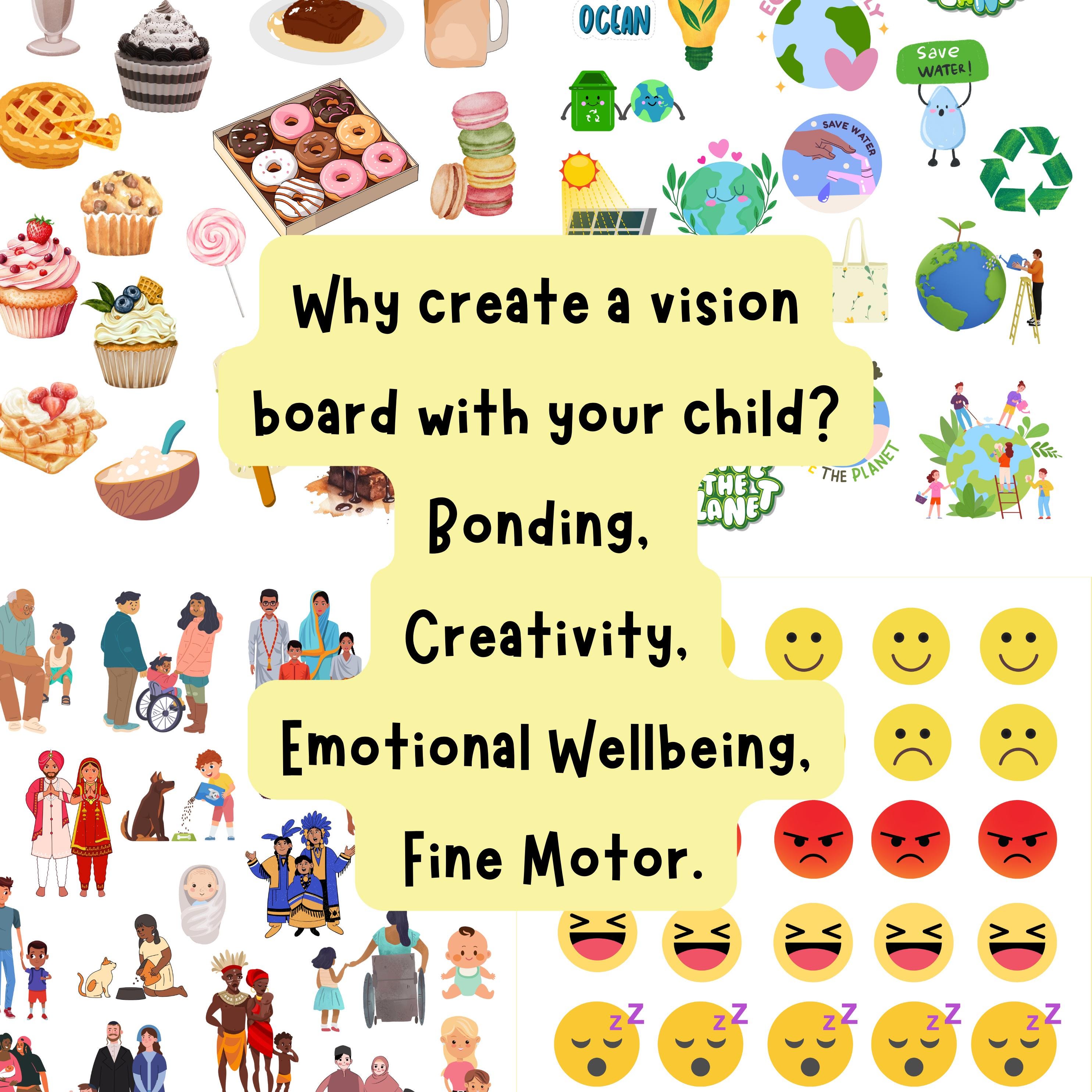 Children's Vision Board Kit: Creative Activity, Hundreds of Elements ...