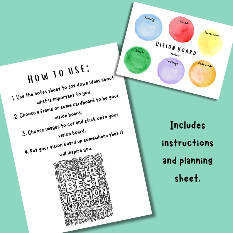 Teen Vision Board Kit: Creative Collage Elements (digital Download) - Etsy