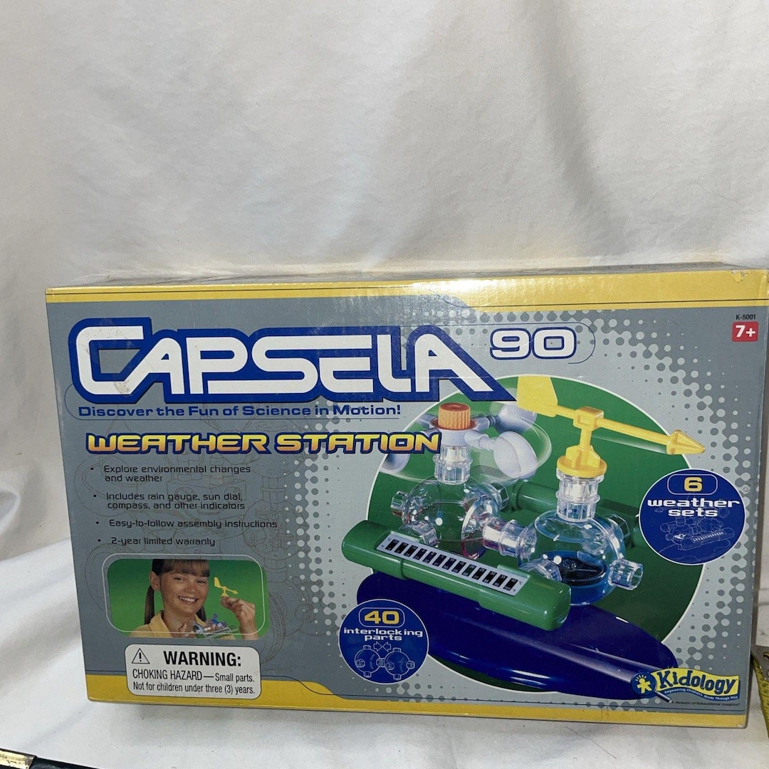 Vintage Capsela 90 Weather Station Science Kit 40 Parts STEM ...