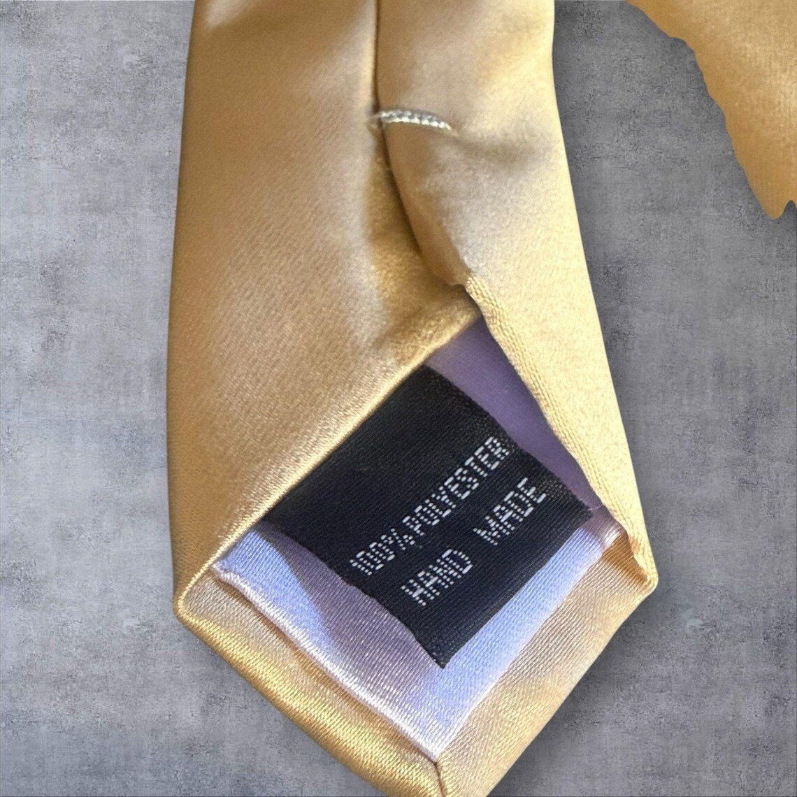 Vintage Gold Satin Tie Wedding, Prom, Formal Handmade Necktie Old Money ...