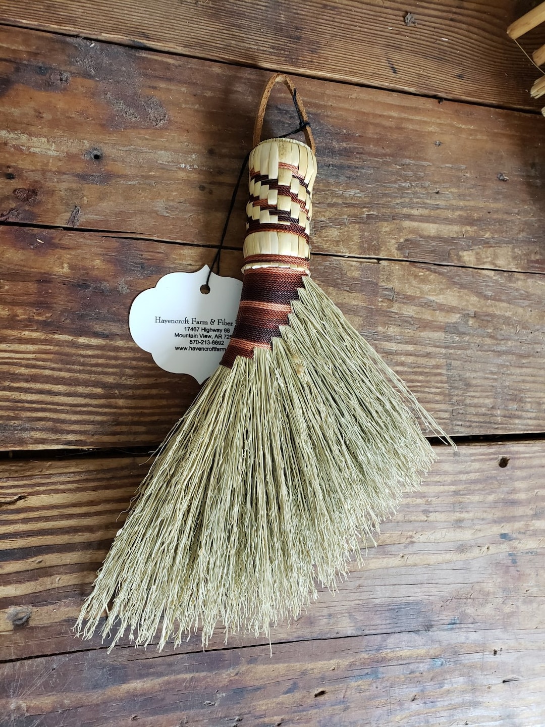 Ozark Hen's Wing Whisk Broom, Hand Tied, Havencroft Farm Broom, Natural ...