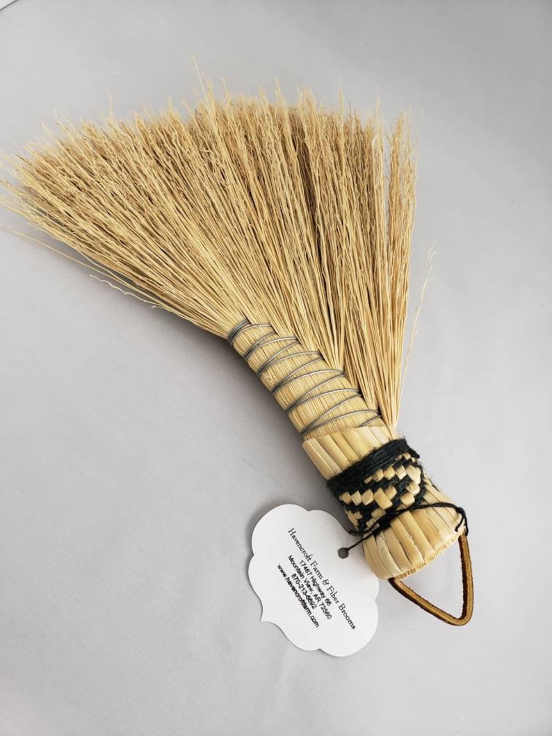 Hand Tied Turkey Wing Wisk Broom, Natural Broom Corn, Ozark Folk Craft ...