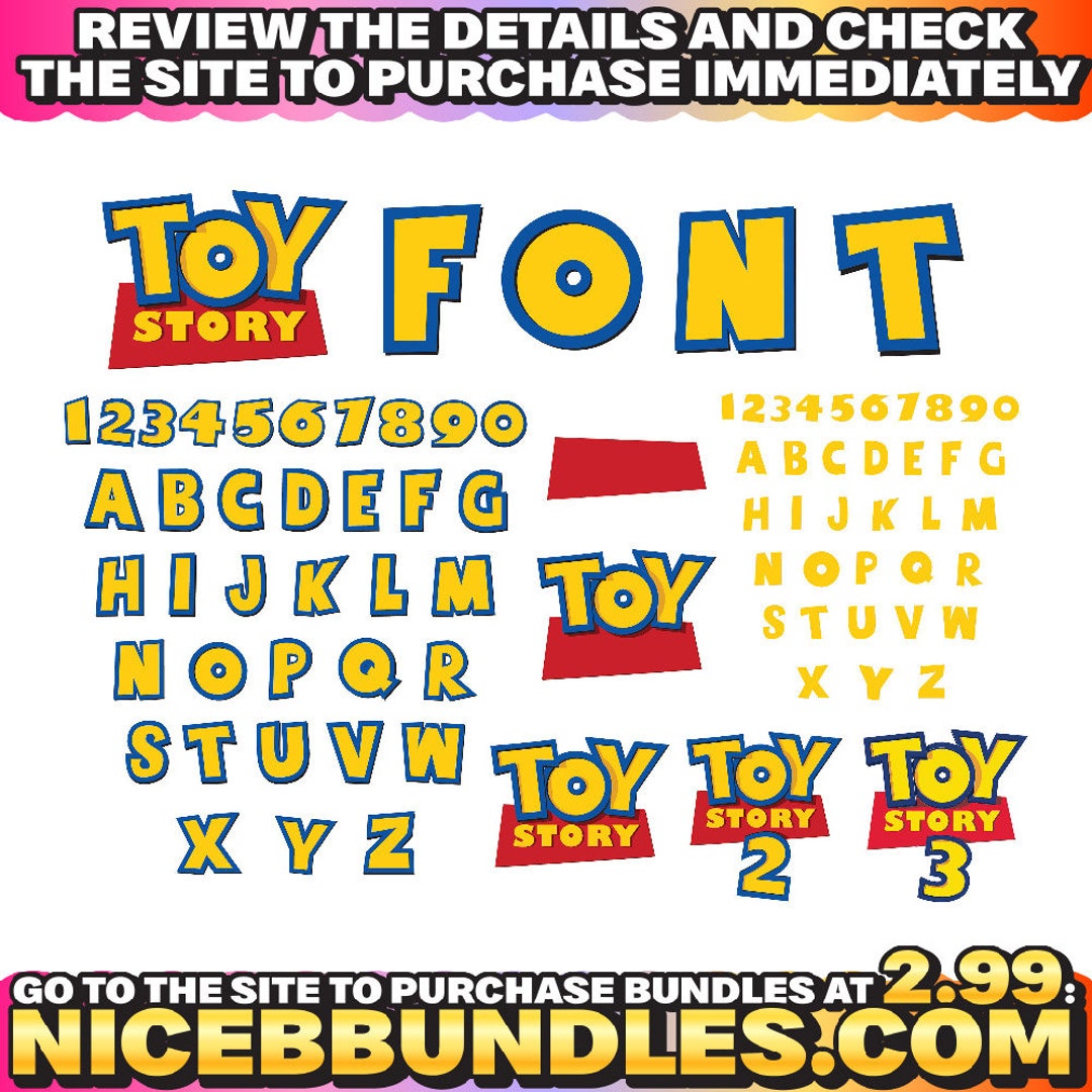 Toy Story FONT SVG, Toy Story SVG, Toy Story Alphabet Svg, Toy Story ...