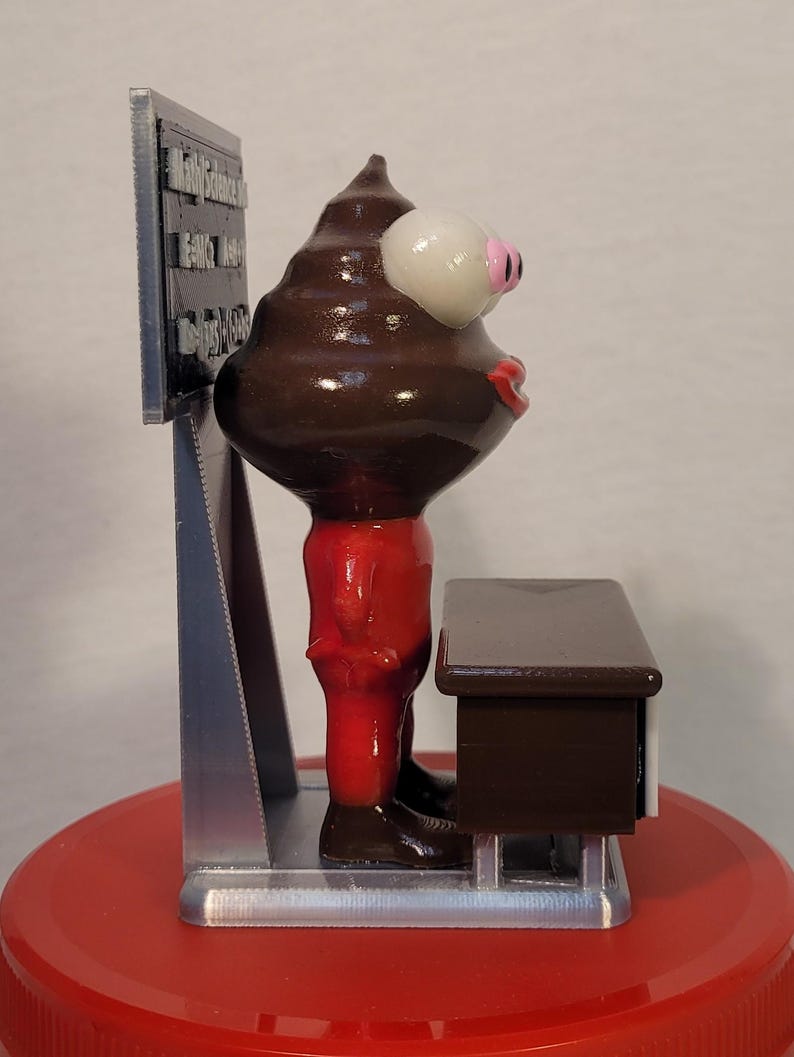 Tammy Turd Poop-head Emoji Figurine, 3D Printed Hand Painted Custom ...