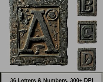 Avian Garden Alphabet PNG 36 Letters & Numbers High-res, Transparent ...