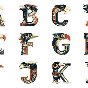 Haida Native Alphabet PNG – 36 Letters & Numbers | High-res ...
