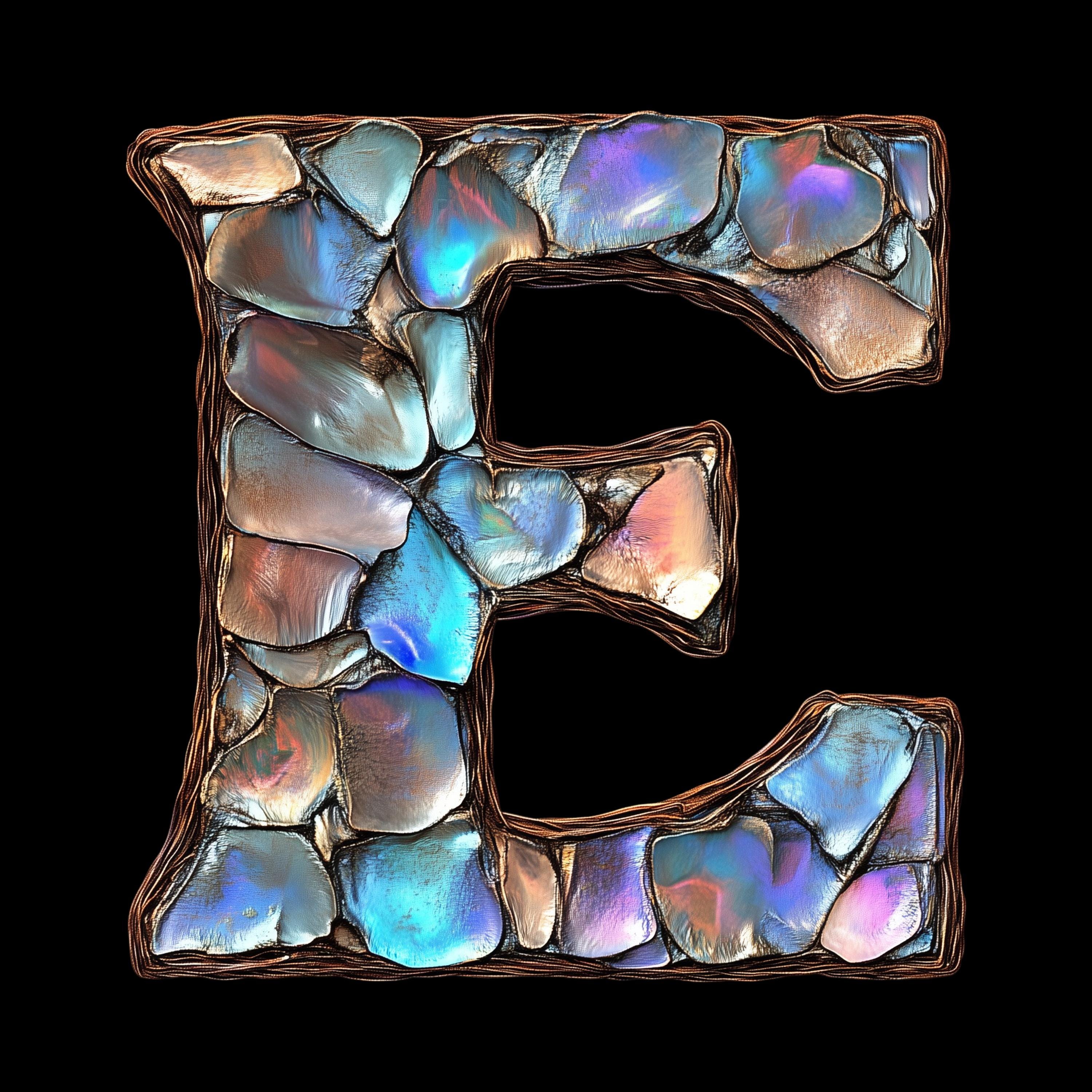 Artistic Opal Alphabet PNG – 36 Letters & Numbers | High-res ...