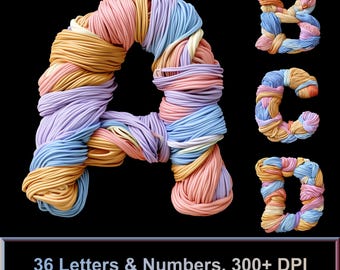 Elven Forest Alphabet PNG – 36 Letters & Numbers | High-res ...