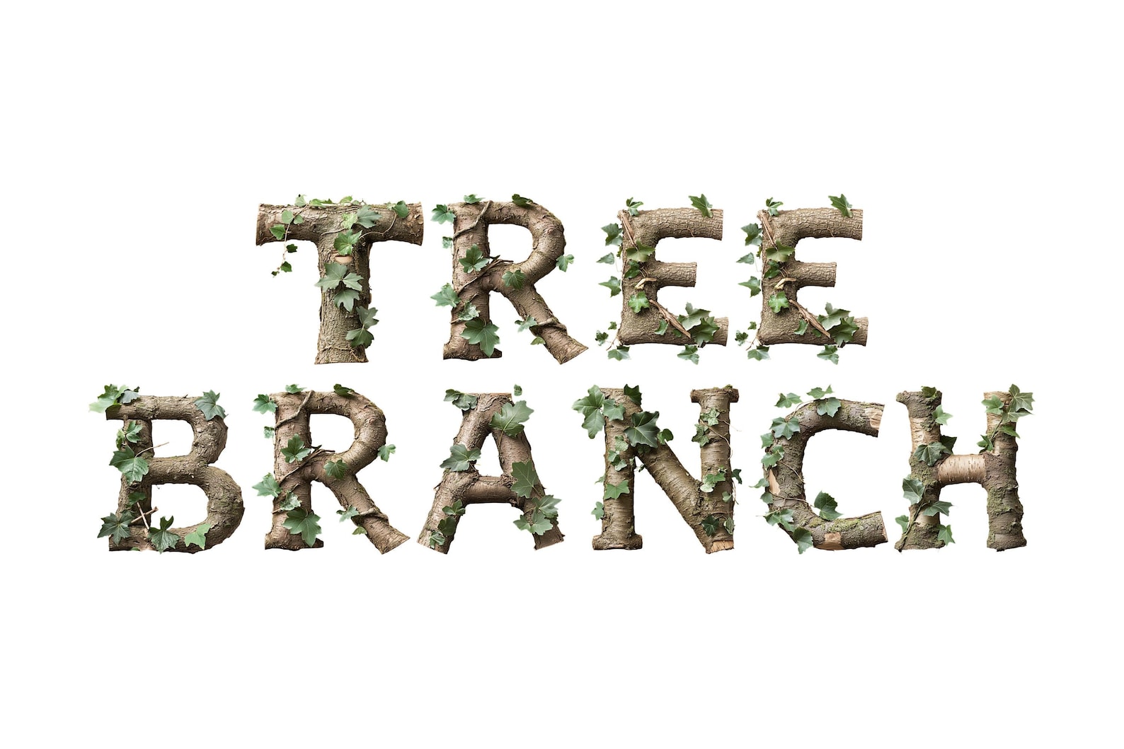 Tree Branch Alphabet PNG – 36 Letters & Numbers | High-res, Transparent ...