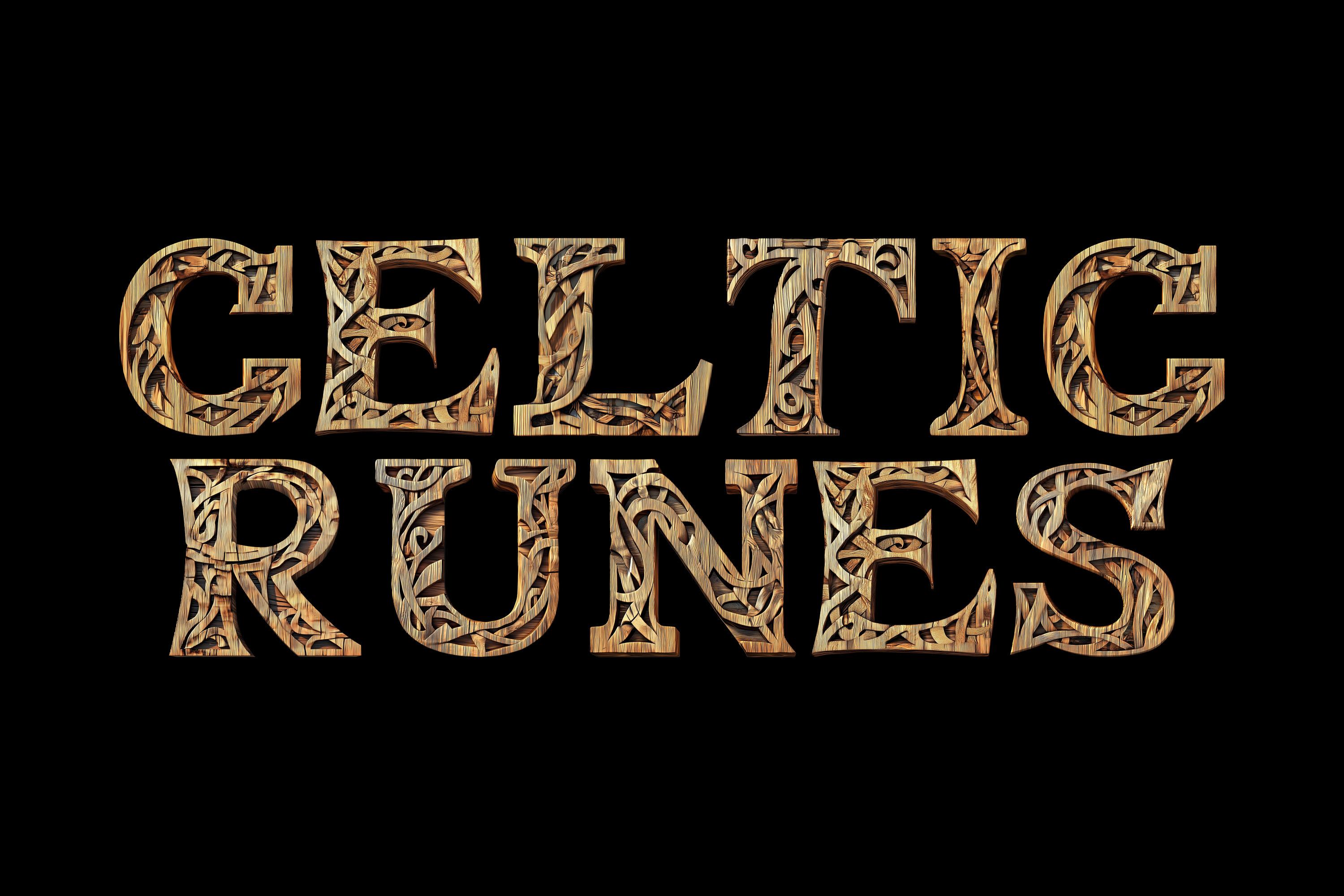 Celtic Rune Alphabet Font PNG – 36 Letters & Numbers | High-res ...