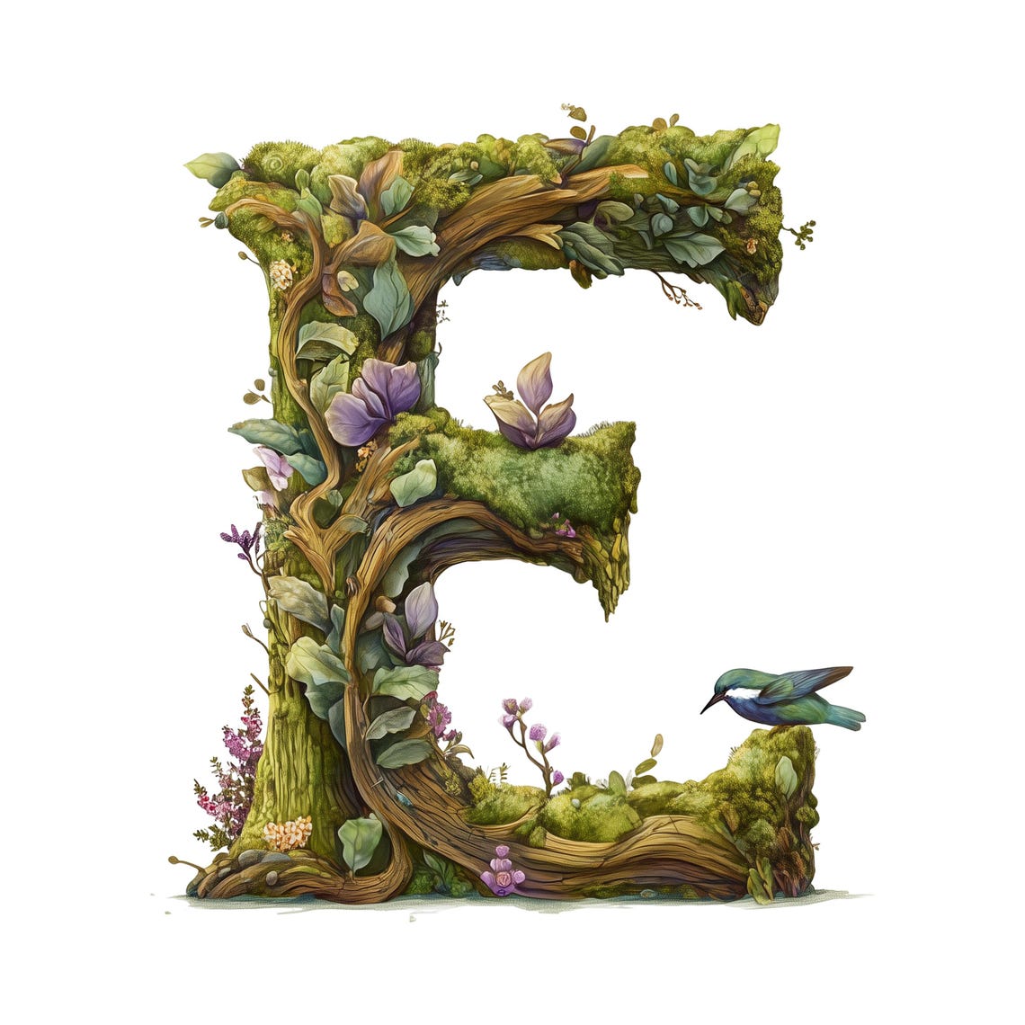 Avian Garden Alphabet PNG – 36 Letters & Numbers | High-res ...