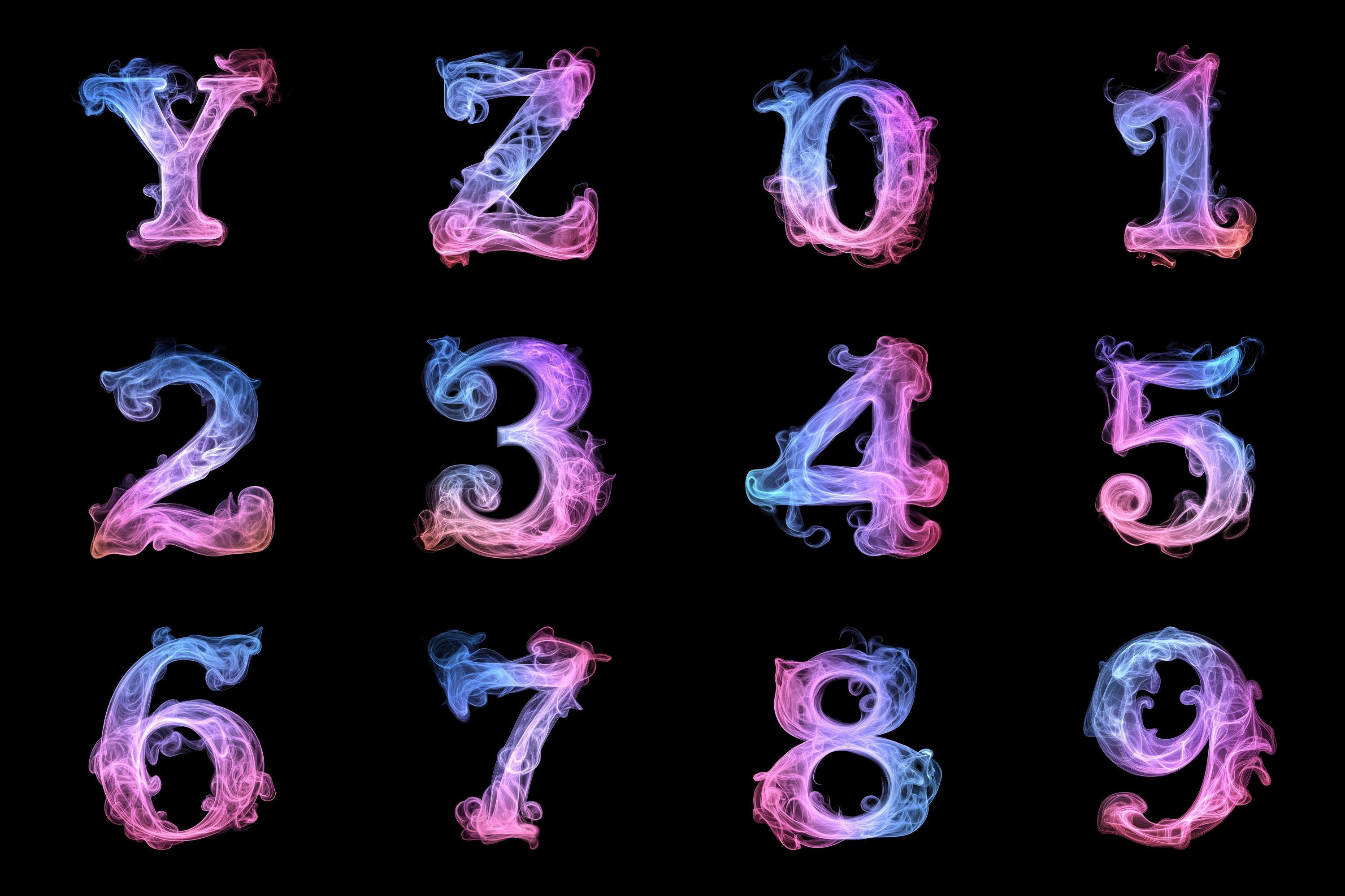 Purple Mist Alphabet PNG – 36 Letters & Numbers | High-res, Transparent ...