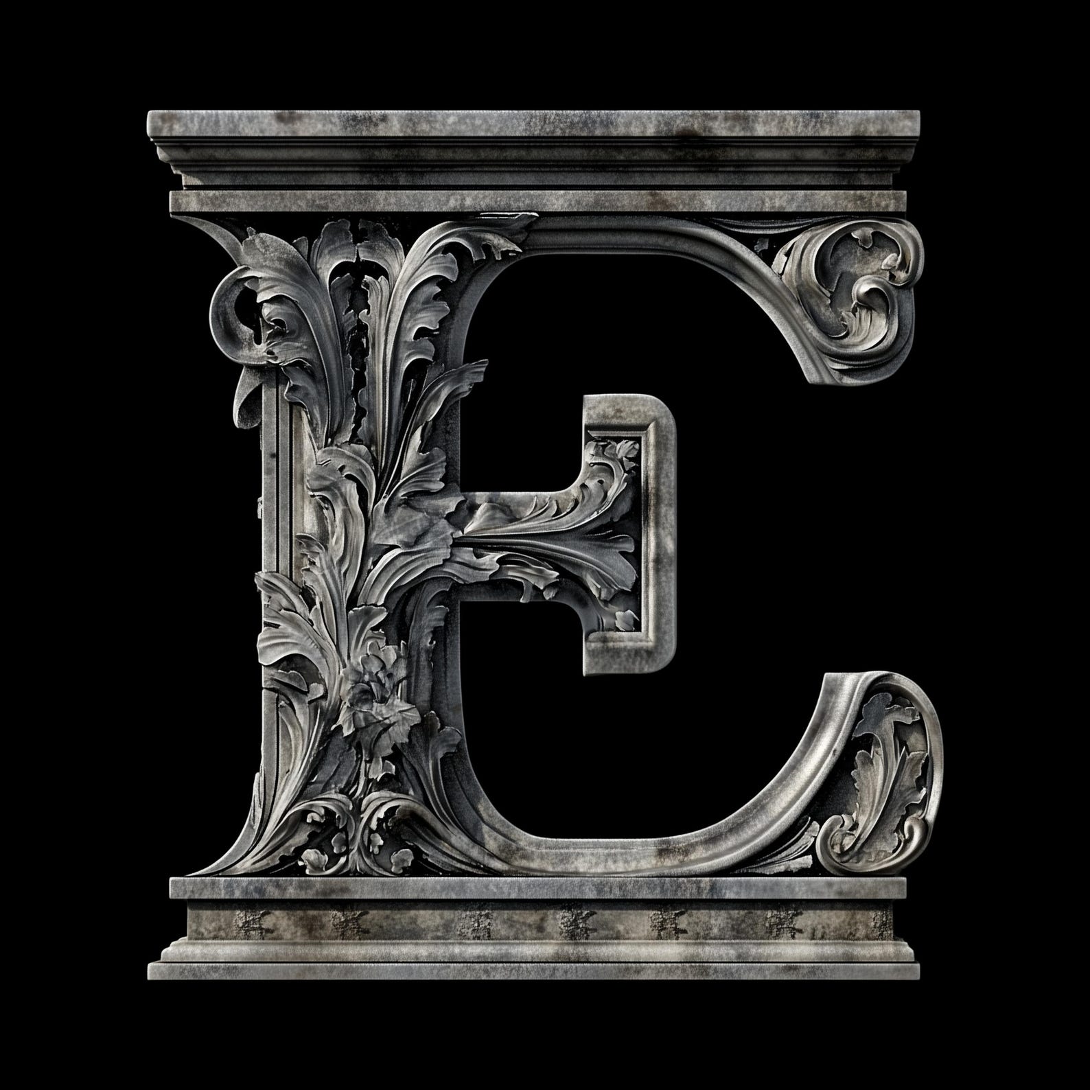 Stone Temple Alphabet PNG – Luxury Architectural Font (digital Download ...