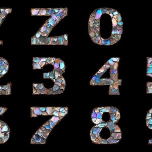 Artistic Opal Alphabet PNG – 36 Letters & Numbers | High-res ...