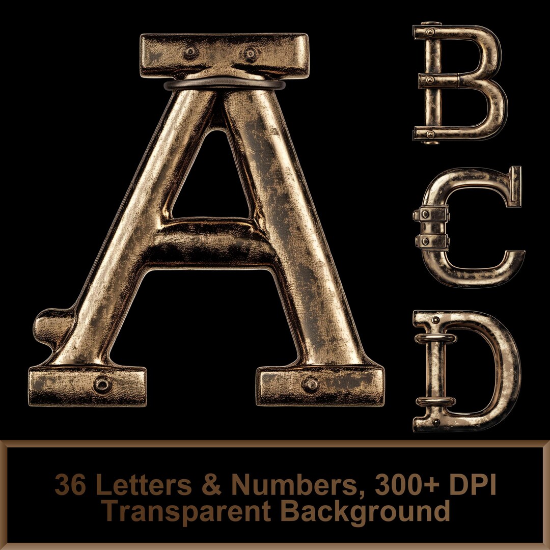 Dune Movie Inspired Alphabet PNG – 36 Letters & Numbers | High-res ...