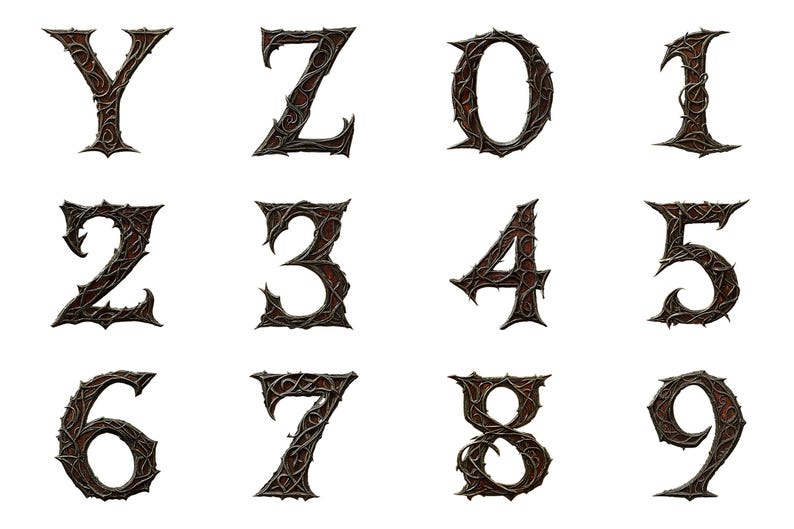 Narnia Movie Inspired Alphabet PNG – 36 Letters & Numbers | High-res ...
