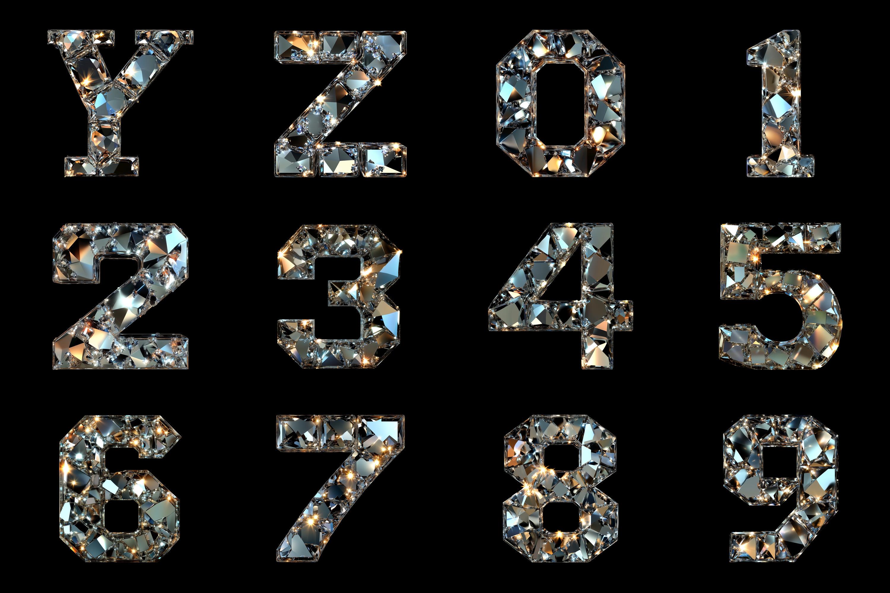 Diamond Light Alphabet PNG – 36 Letters & Numbers | High-res ...