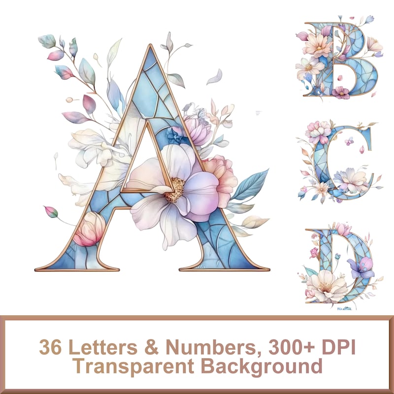 Stained Glass Numbers - Etsy