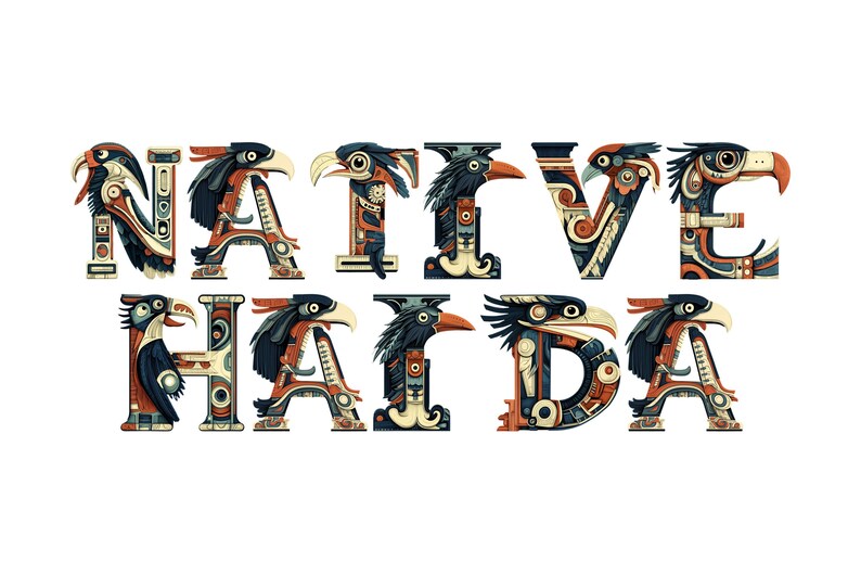 Haida Native Alphabet PNG – 36 Letters & Numbers | High-res ...