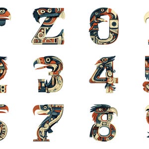 Haida Native Alphabet PNG – 36 Letters & Numbers | High-res ...