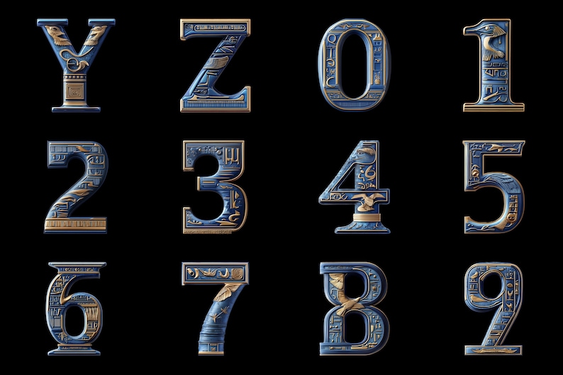 Egyptian Hieroglyphics Alphabet PNG – Luxury Font, Ancient Letters ...