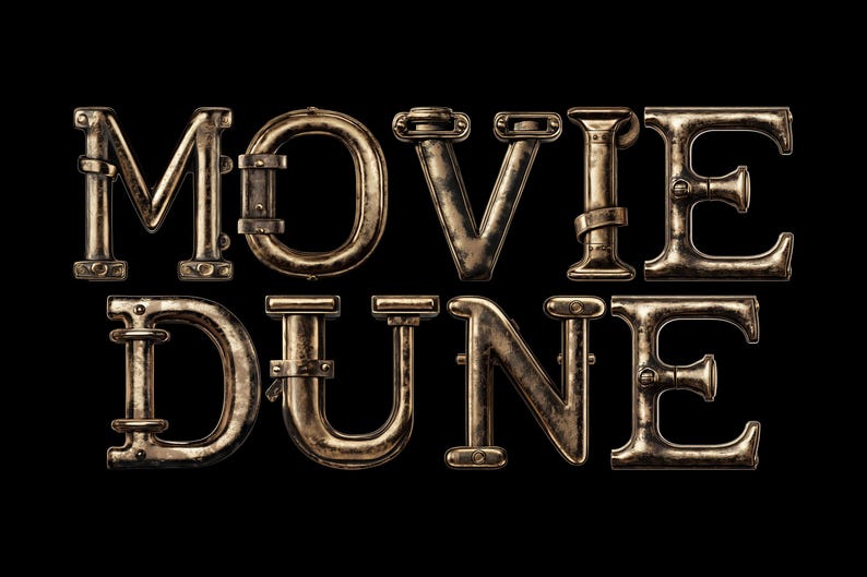 Dune Movie Inspired Font – 36 Letters & Numbers, Transparent PNG ...