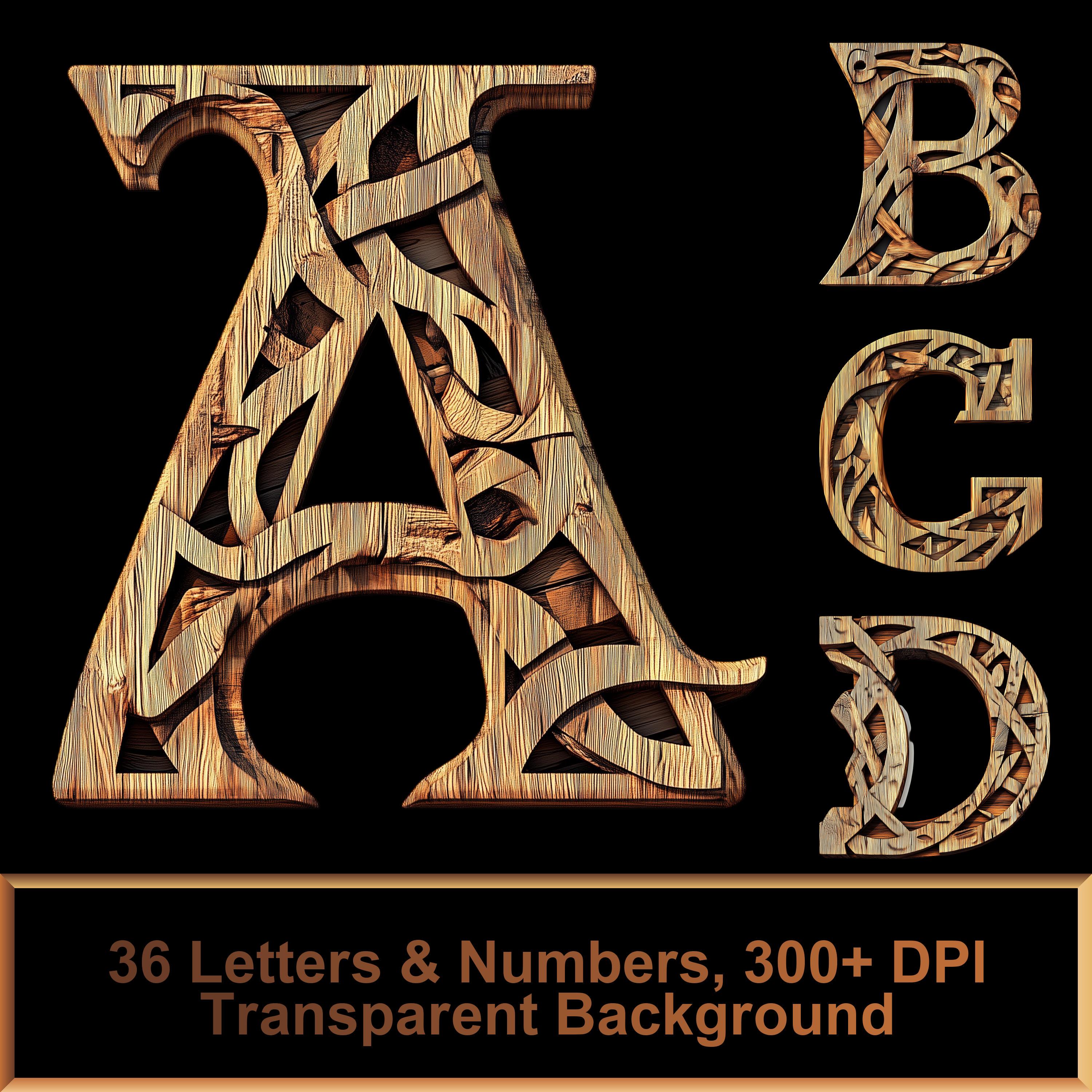 Celtic Rune Alphabet Font PNG – 36 Letters & Numbers | High-res ...