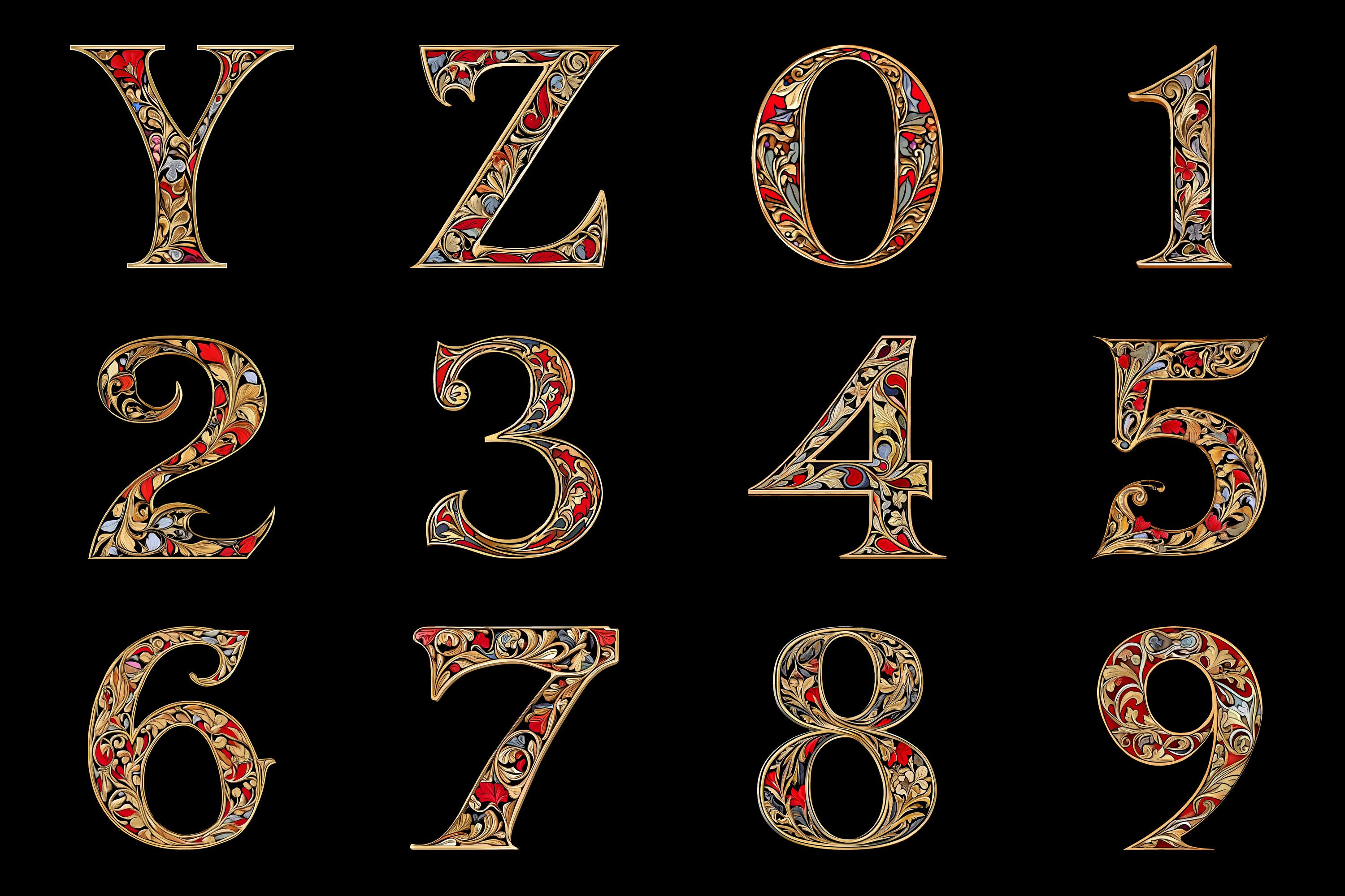 Byzantine Alphabet PNG – 36 Letters & Numbers | High-res, Transparent ...