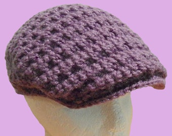 Crochet Flat Cap Pattern - Etsy