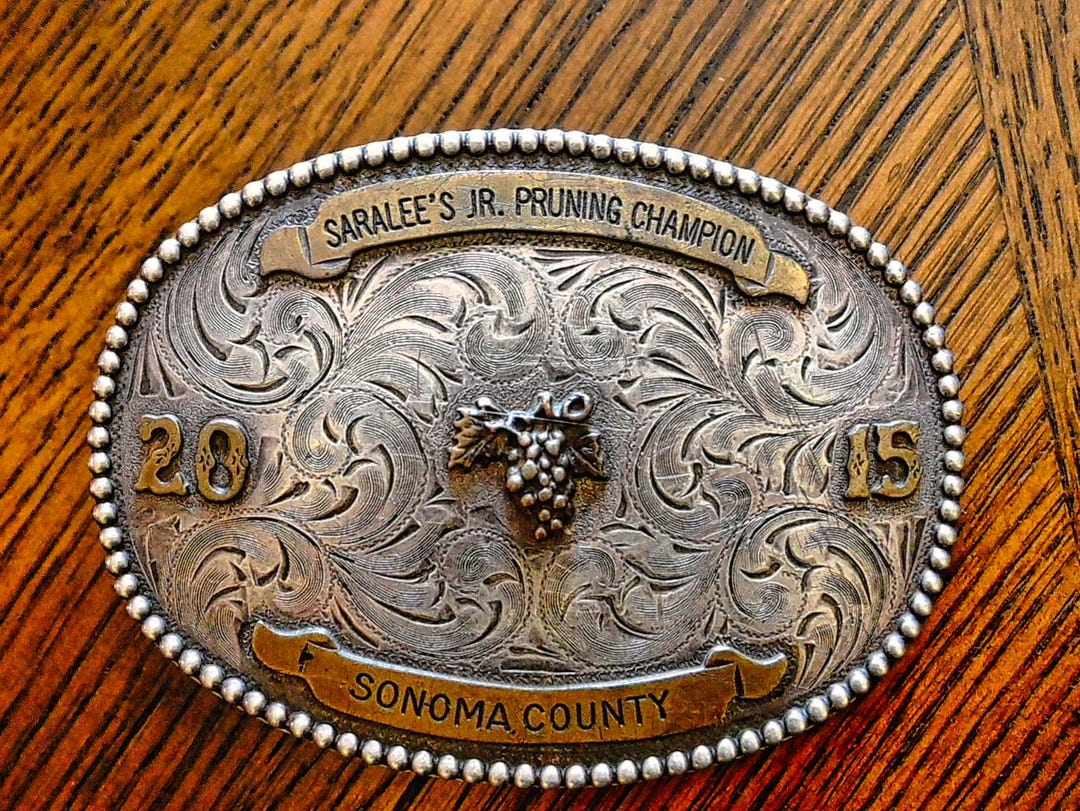 Custom Men's Belt Buckle With Silver Bead Border Year, and Figure of ...