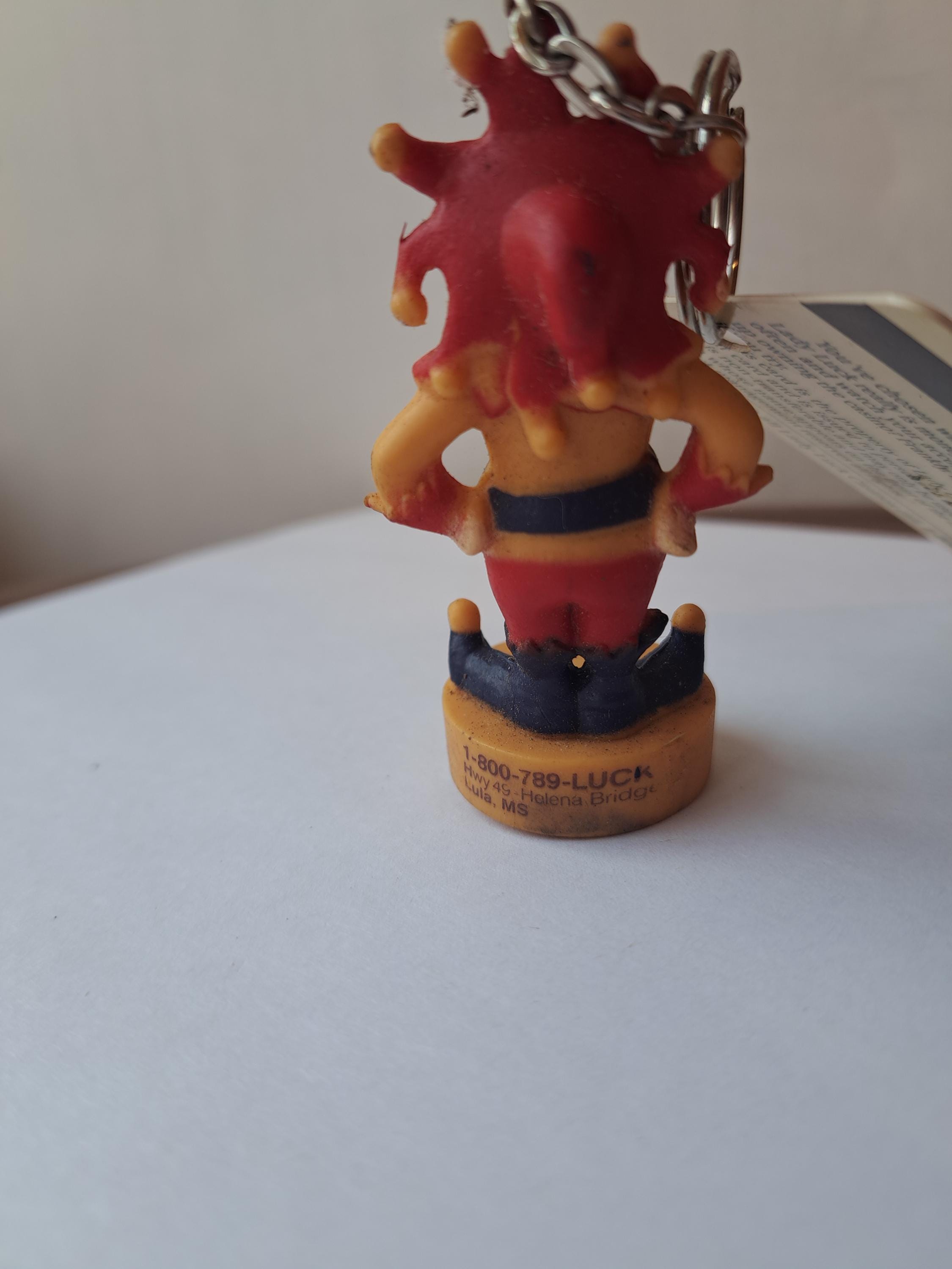 Vintage Las Vegas Lady Luck Casino Mad Money Jester Keychain and Card ...