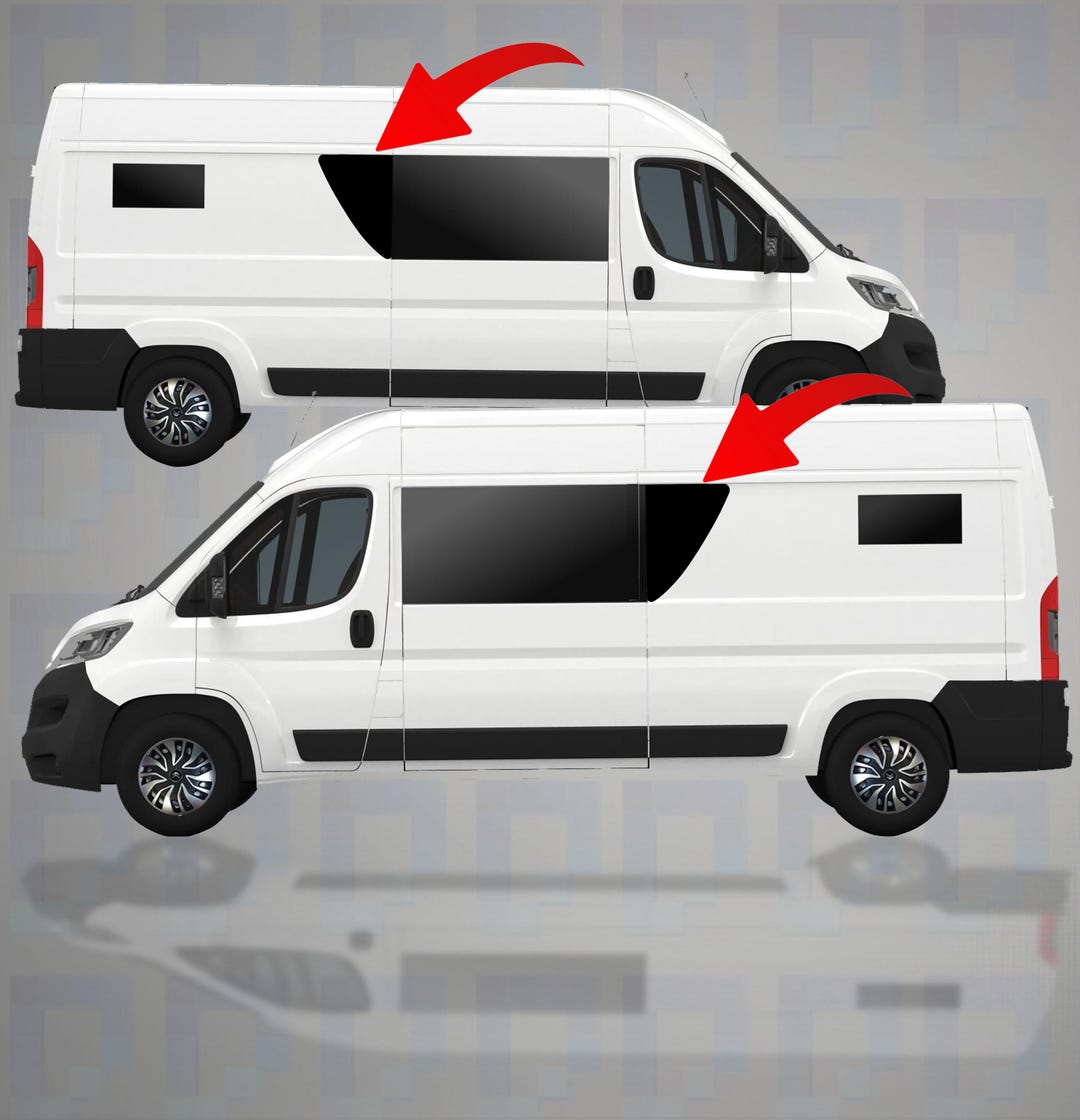 Universal Camper Van Rear Window Extender Vinyl Decal for LWB - by ...