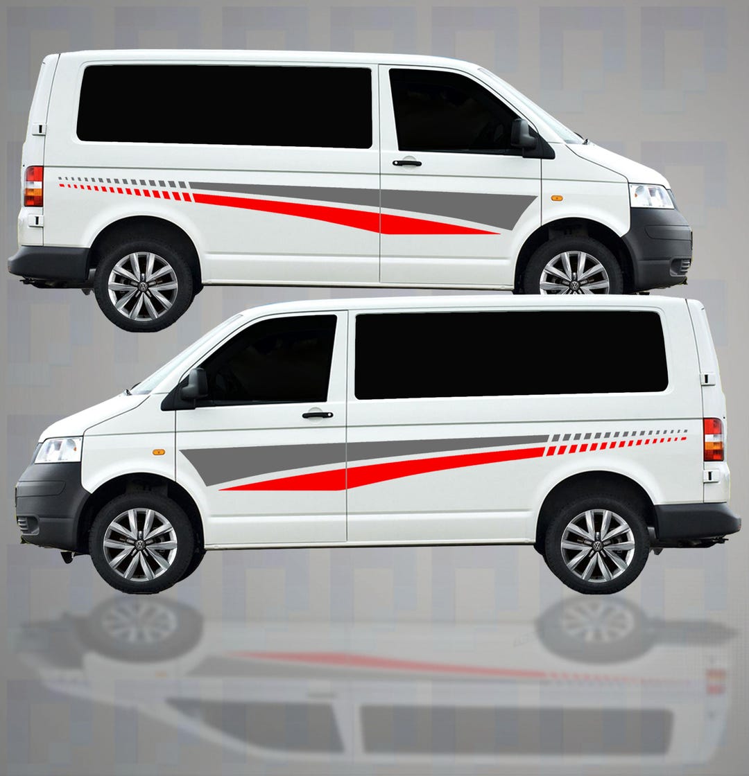 Campervan Vinyl Graphics Kit for SWB and MWB Vans - 4-piece Racing ...