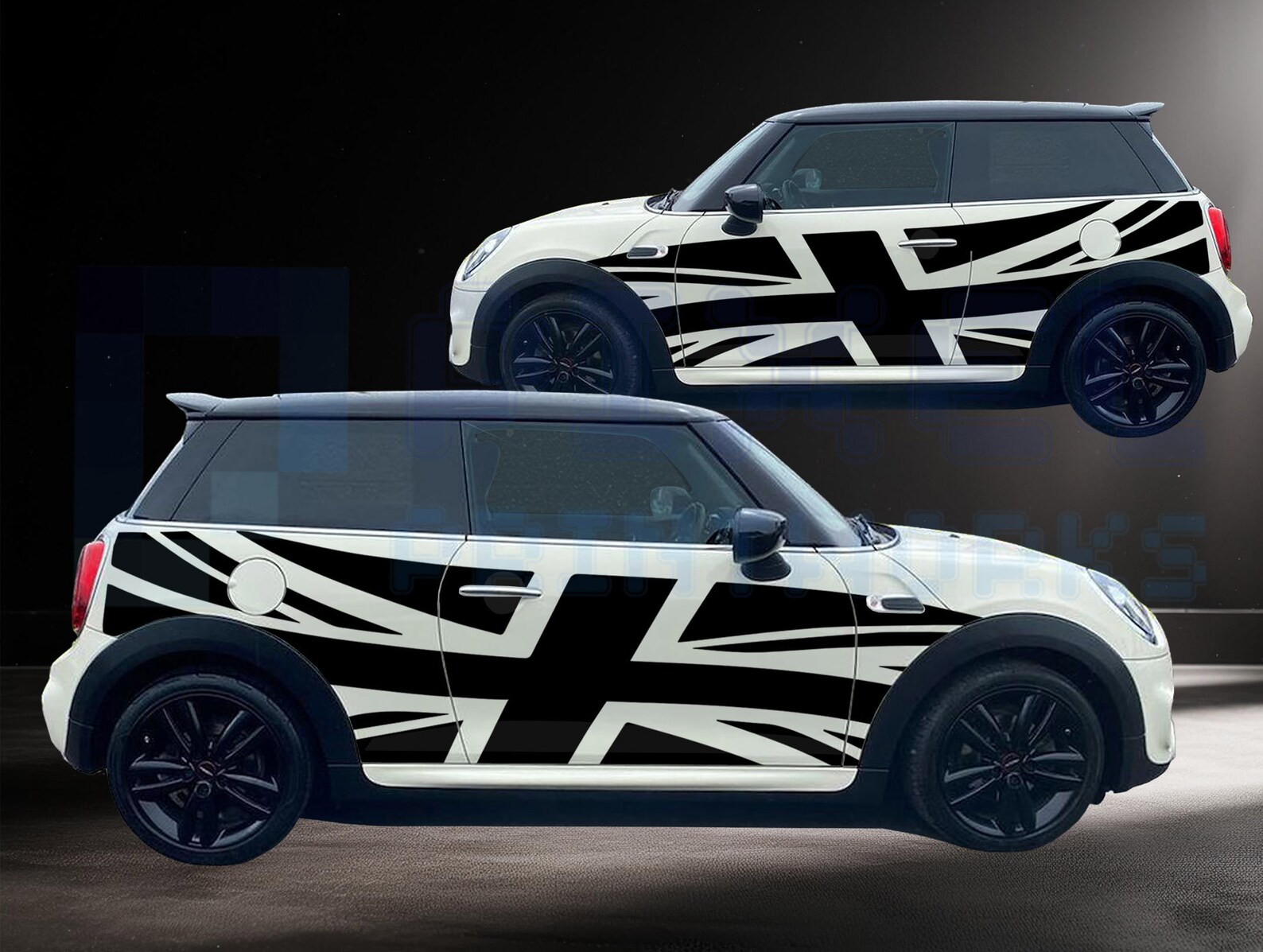 Mini Cooper Union Jack XL Flag Side Graphics - Vinyl Decal Suitable for ...