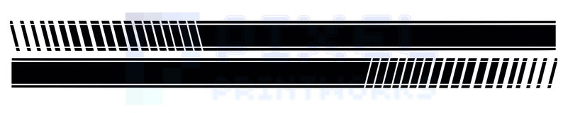 VW Golf Side Stripe Vinyl Decals – Minimal Staggered Design (fits MK6 ...