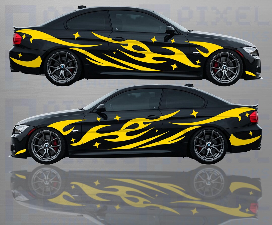 Stars & Waves Car Livery Kit – Universal Fit Vinyl Graphics (left/right ...