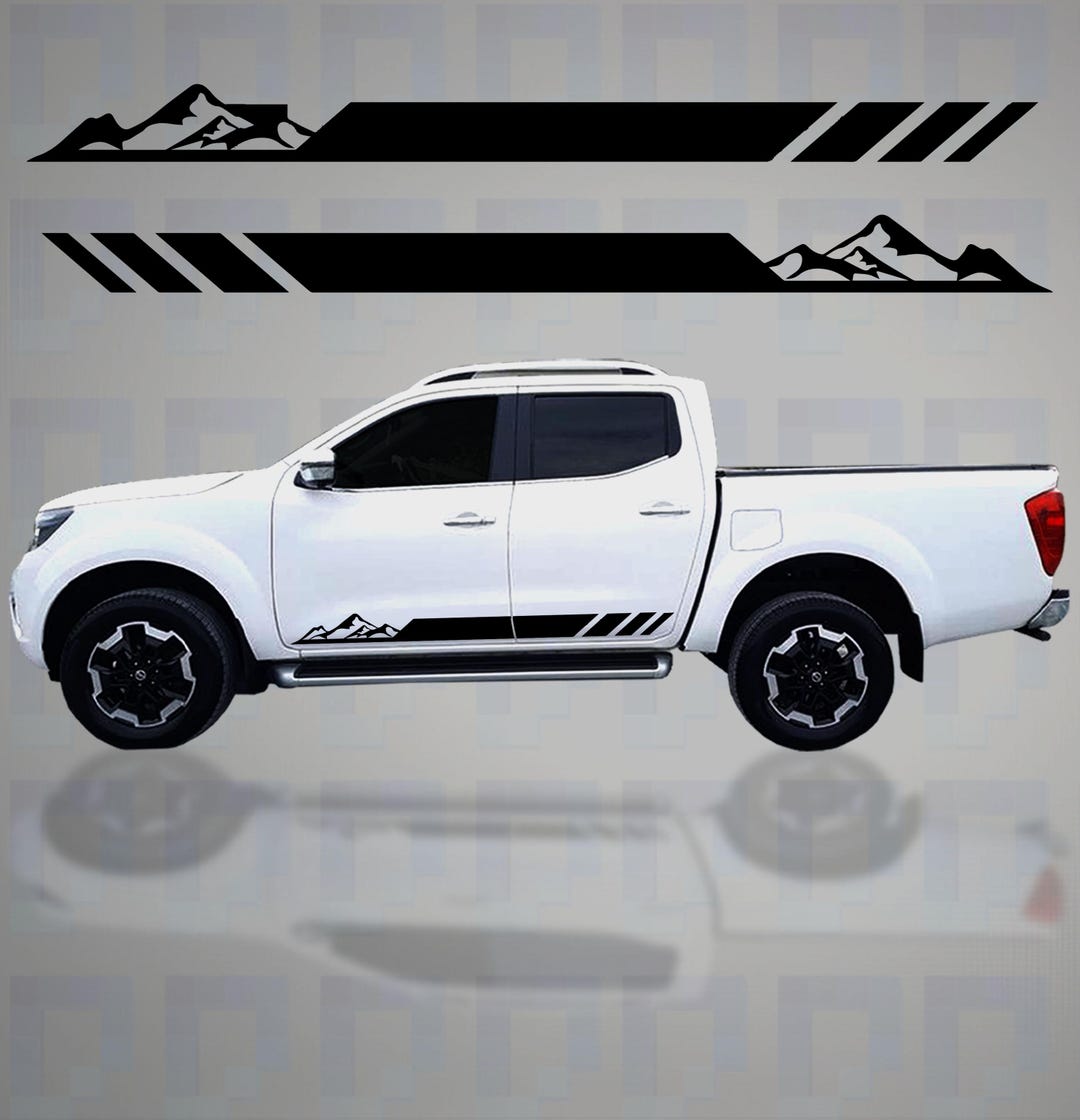 Mountains Vinyl Side Stripe Decals for Nissan Navara Third Generation ...