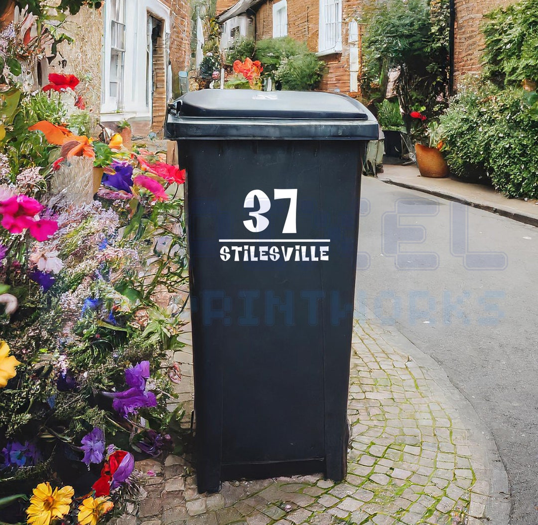 Personalised Wheelie Bin Sticker Bratz Style Vinyl Decal Number and ...