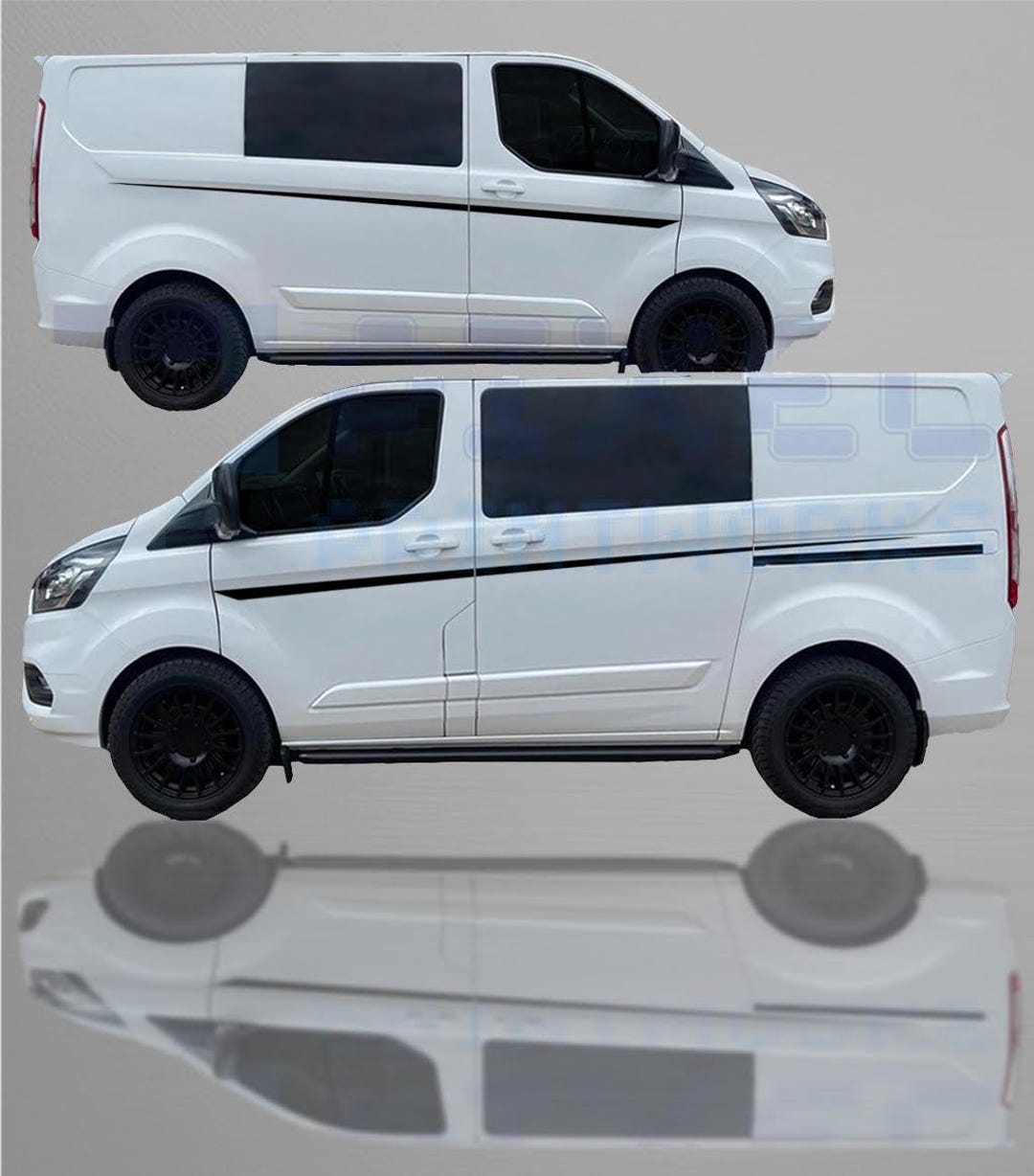 Ford Transit Custom MK8 Side Stripe Decals: 2014-2023 Vinyl Graphics ...
