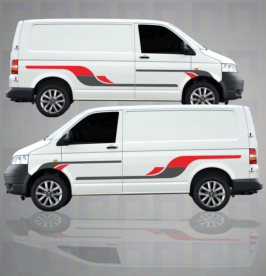 Campervan Vinyl Graphics Kit - 4-piece Decal Set With Universal Fit for ...