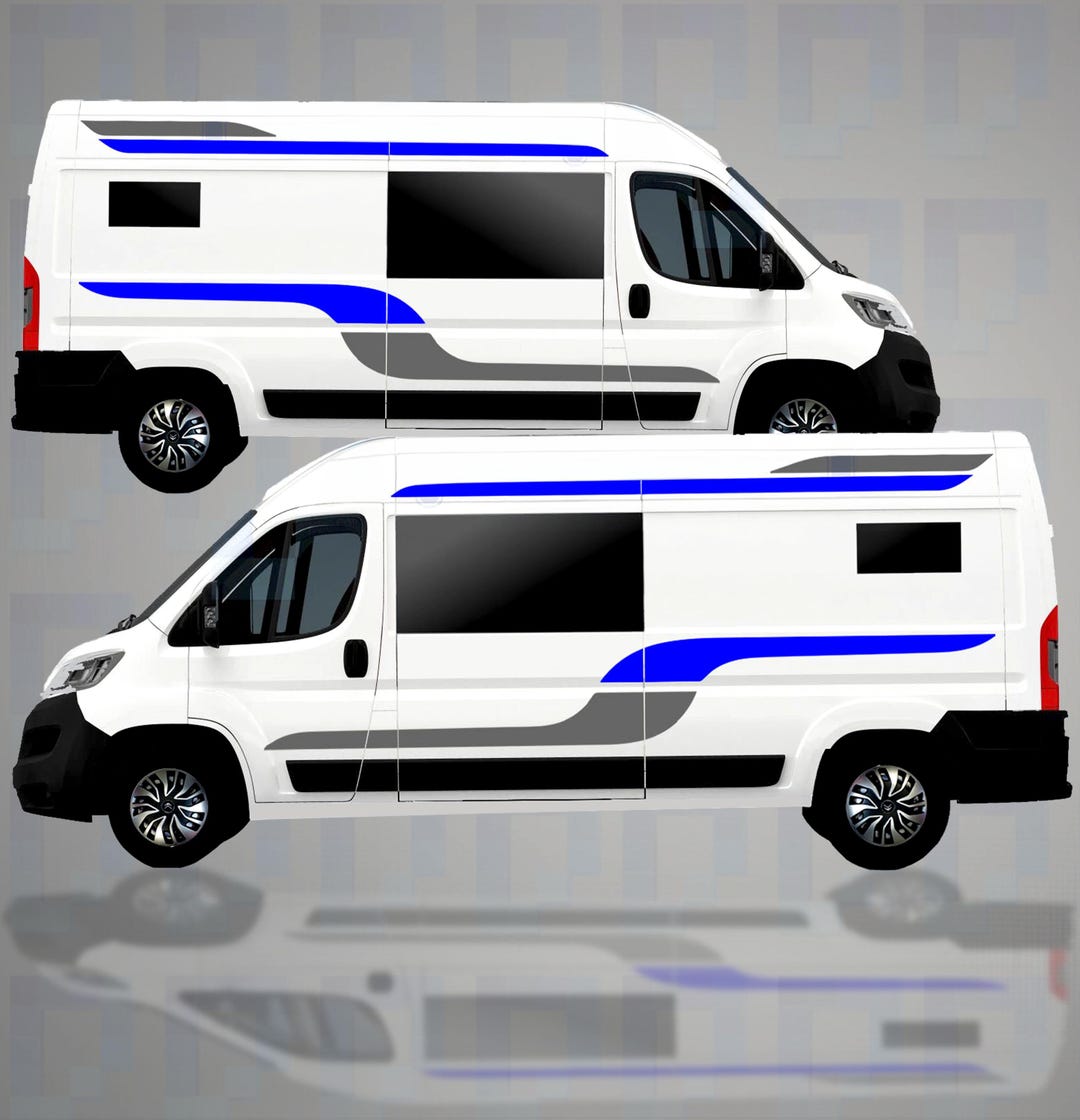 LWB Camper Vinyl Graphics Kit – 4pc Two-tone Decal Set by Pixel ...