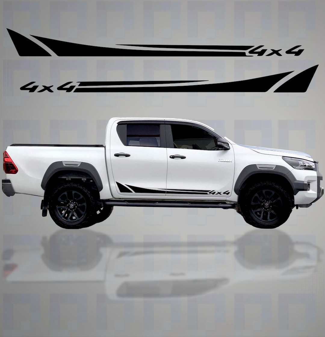 Toyota Hilux 4x4 Side Stripe Decals (2015–2023) – Rugged Vinyl Kit by ...