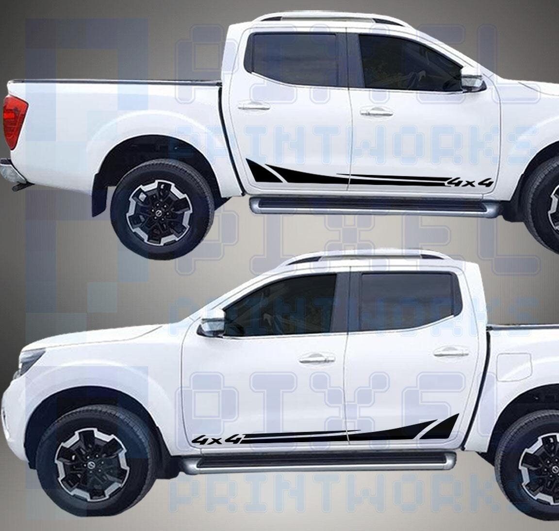 4x4 Design Stripes Vinyl Decals for Nissan Navara Third Generation (D23 ...