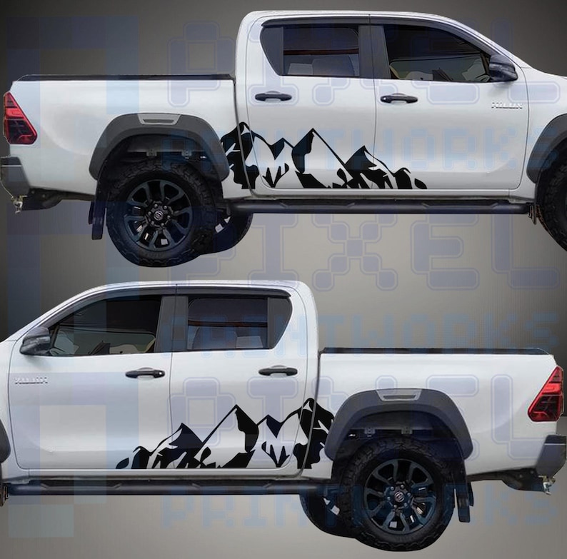 Toyota Hilux Mountain Graphics Kit (2015–2023) – Vinyl Decals by Pixel ...