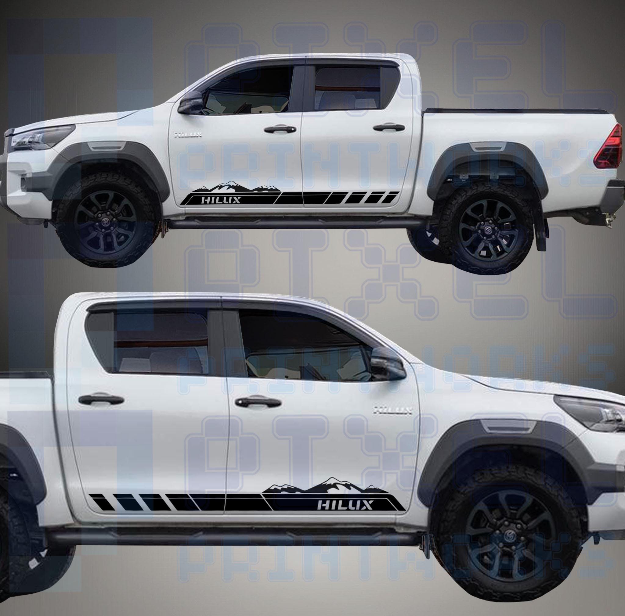 Toyota Hilux Mountain Stripe Decals – Rugged Side Vinyl Kit (2015–2023 ...