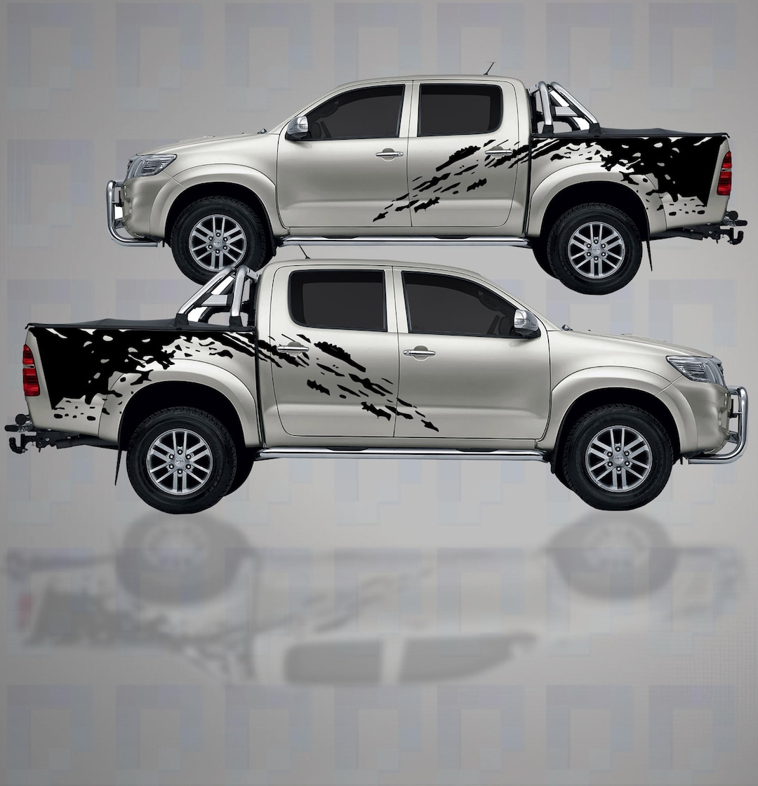 Toyota Hilux Mudslinger Graphics Decal Kit (2015–2023) – Off-road Vinyl ...