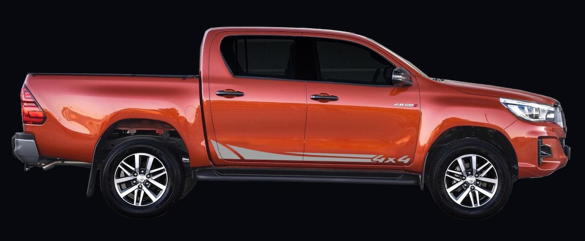 Toyota Hilux 4x4 Side Stripe Decals (2015–2023) – Rugged Vinyl Kit by ...