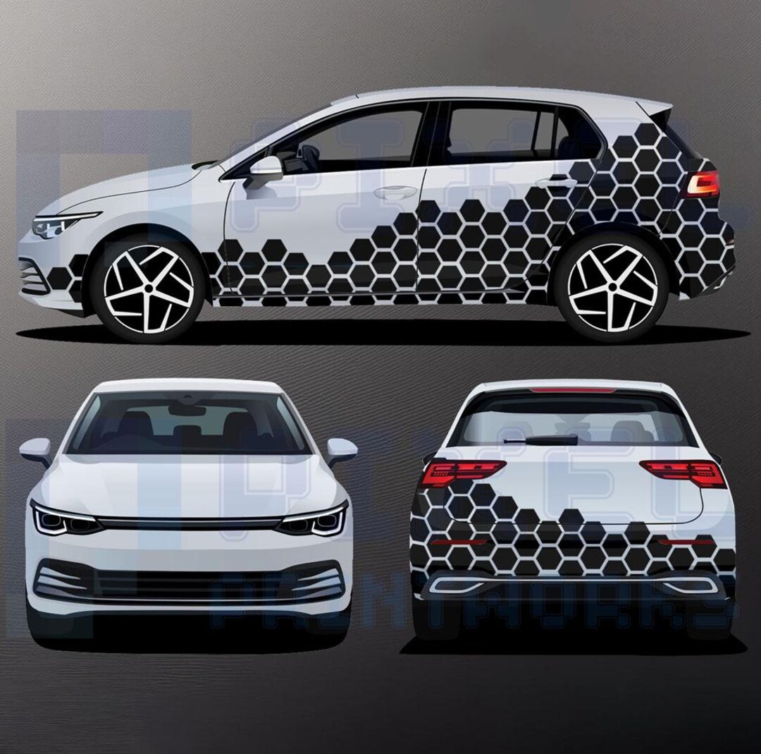 Honeycomb Vinyl Graphics Kit Decal Stickers | Suitable for All Car ...